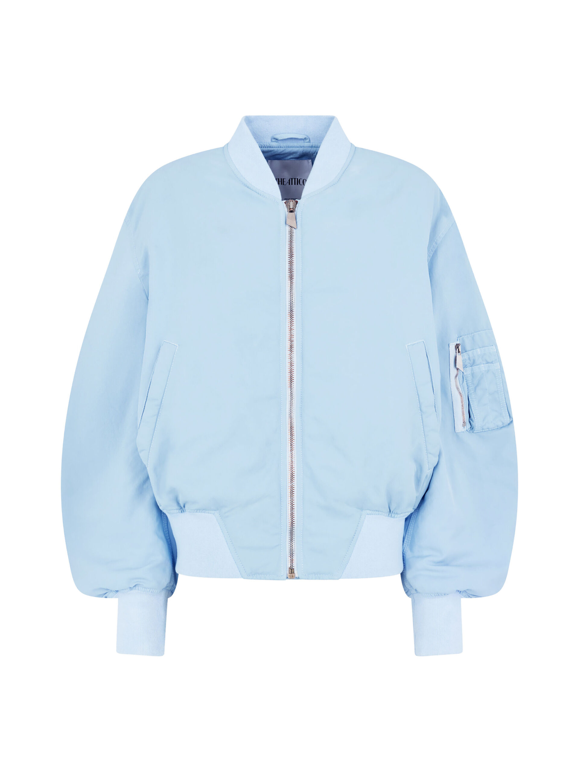 The Attico 'Anja'' Baby Blue Bomber | The Attico Luxury Jackets | Coveti