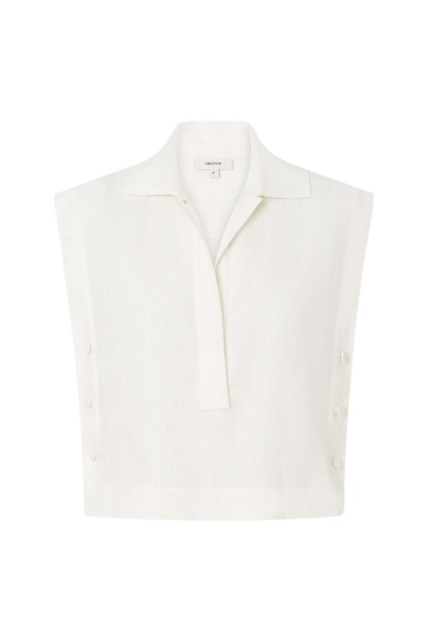 Oroton Side Button Top | Oroton Luxury Tops | Coveti