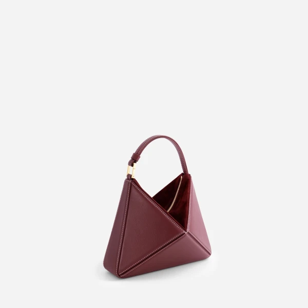 Mlouye Mini Flex Bag - Bordeaux Bag | Architectural Luxury Leather Bags ...
