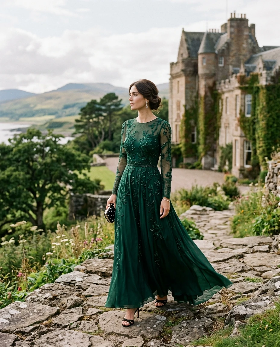 Black tie wedding guest dress in Scotland Summer 2026 | Fashion & Style ...